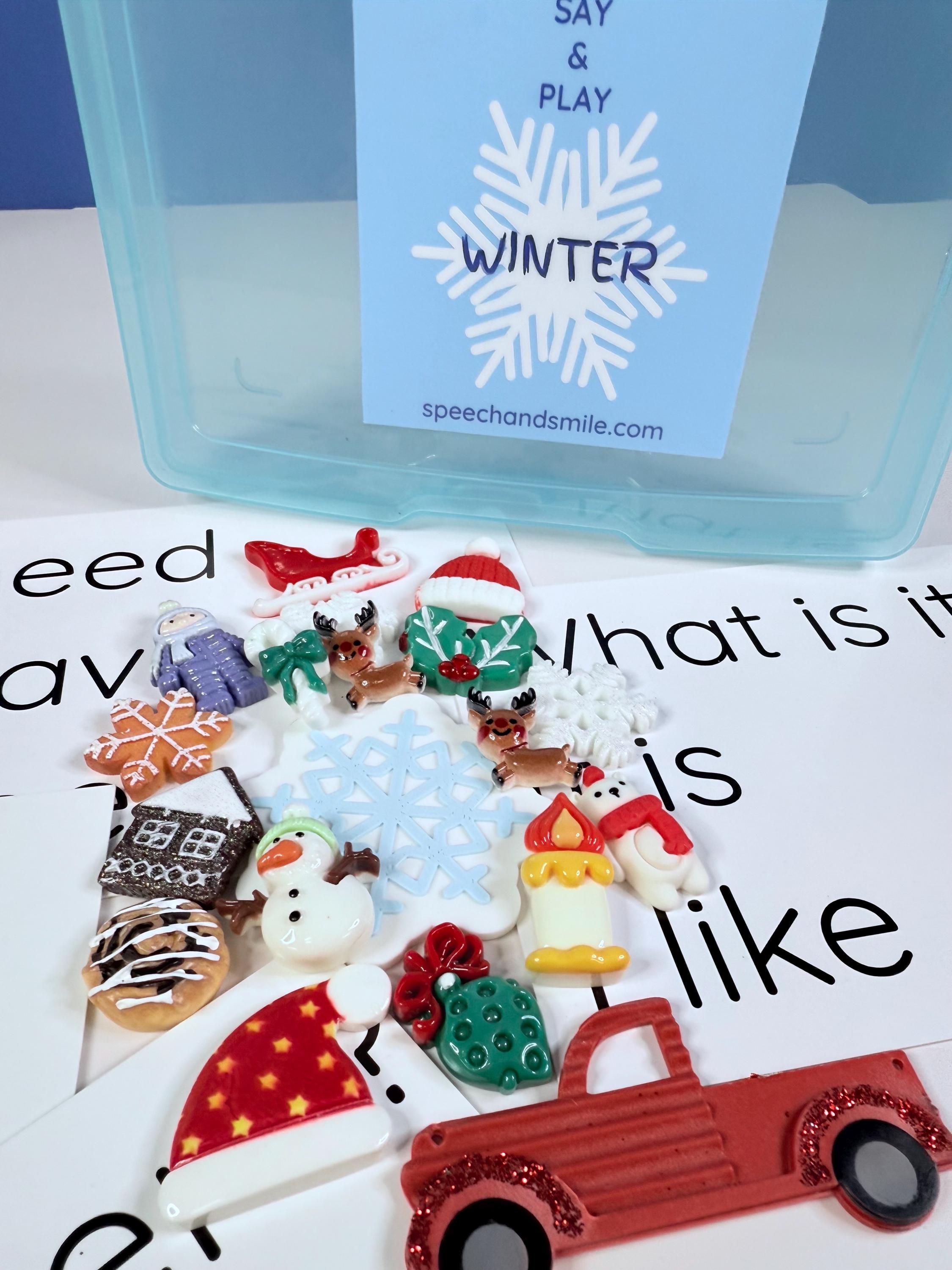 Winter Mini Objects Language Task Box - Etsy