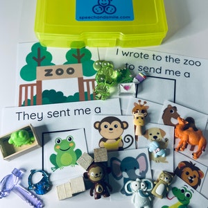 Dear Zoo Story Kit Speech Therapy Mini Objects Zoo Book Preschool Book ...