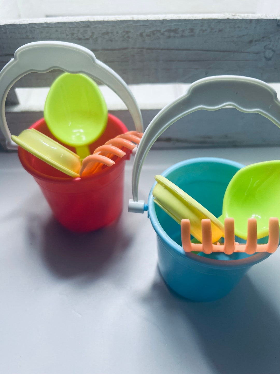Mini Sand Bucket and Sand Toys Tools for Sensory Box Play Small Beach ...