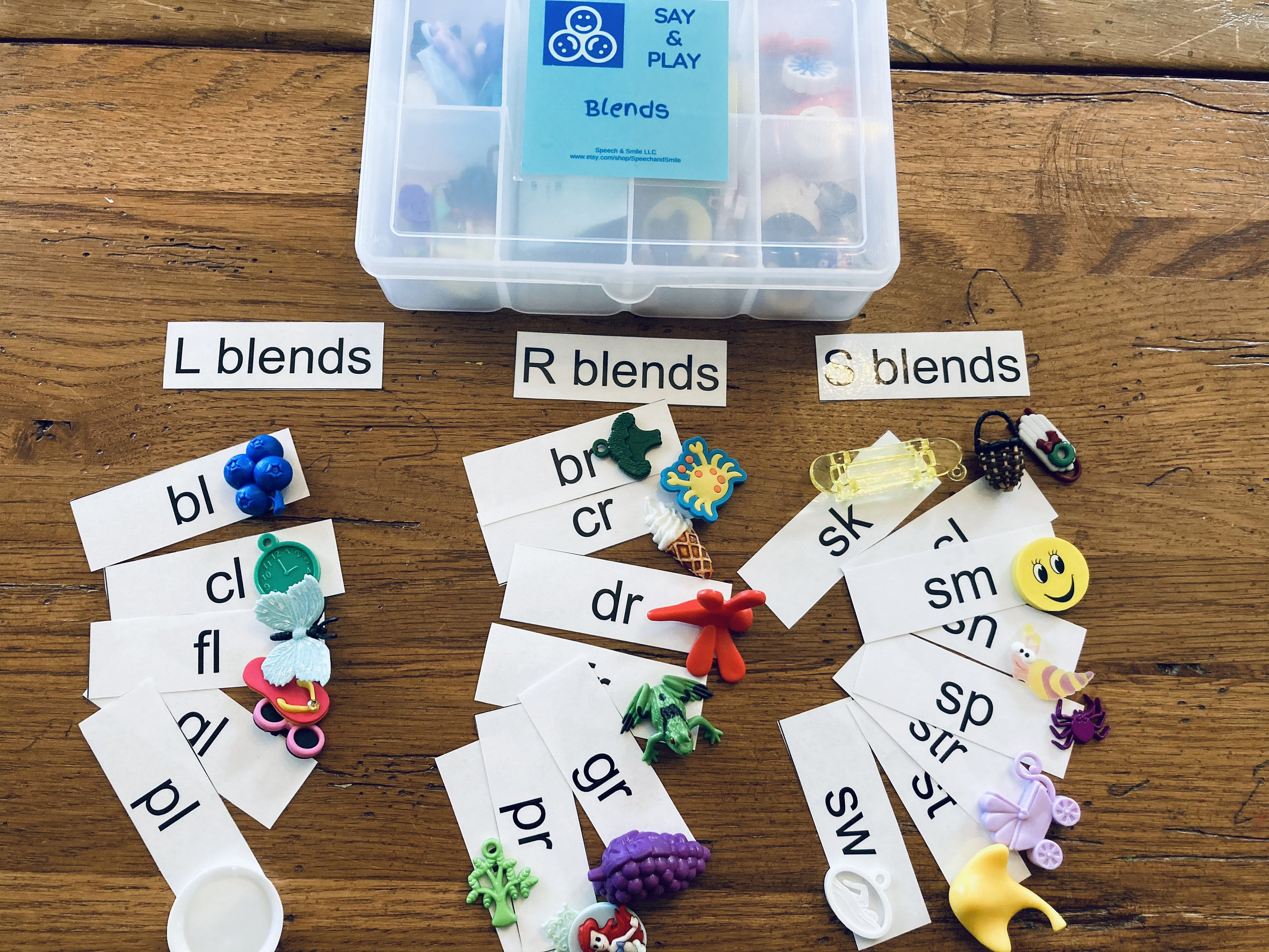 Blends Kit-Blends Speech Therapy Mini Objects-Speech Sound Objects ...