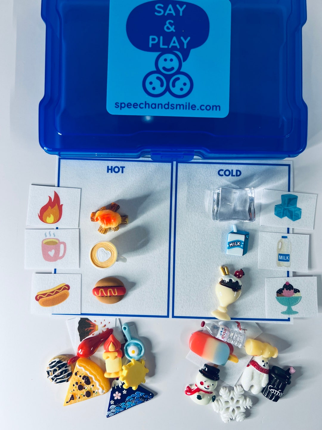 TEMPERATURE Preschool SCIENCE Sort Hot Cold Task Box With Mini Objects ...