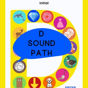 Letter D Sound Path Worksheet-d Sound Game-articulation Game Printable ...