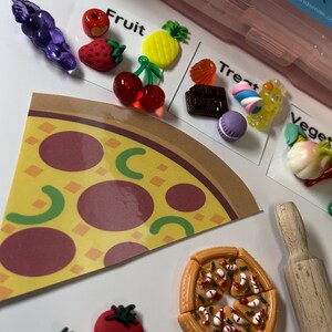 Build a Pizza Kit Language Task Box Speech Therapy Mini Objects Verbal ...