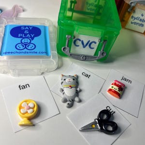 Mini Object Words for Speech Therapy Apraxia Objects Cv-vc, Cvc, Cvcv ...
