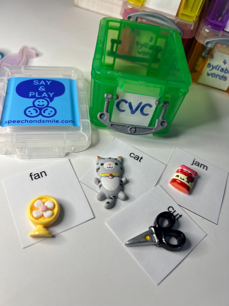 Mini Object Words for Speech Therapy Apraxia Objects Cv-vc, Cvc, Cvcv ...
