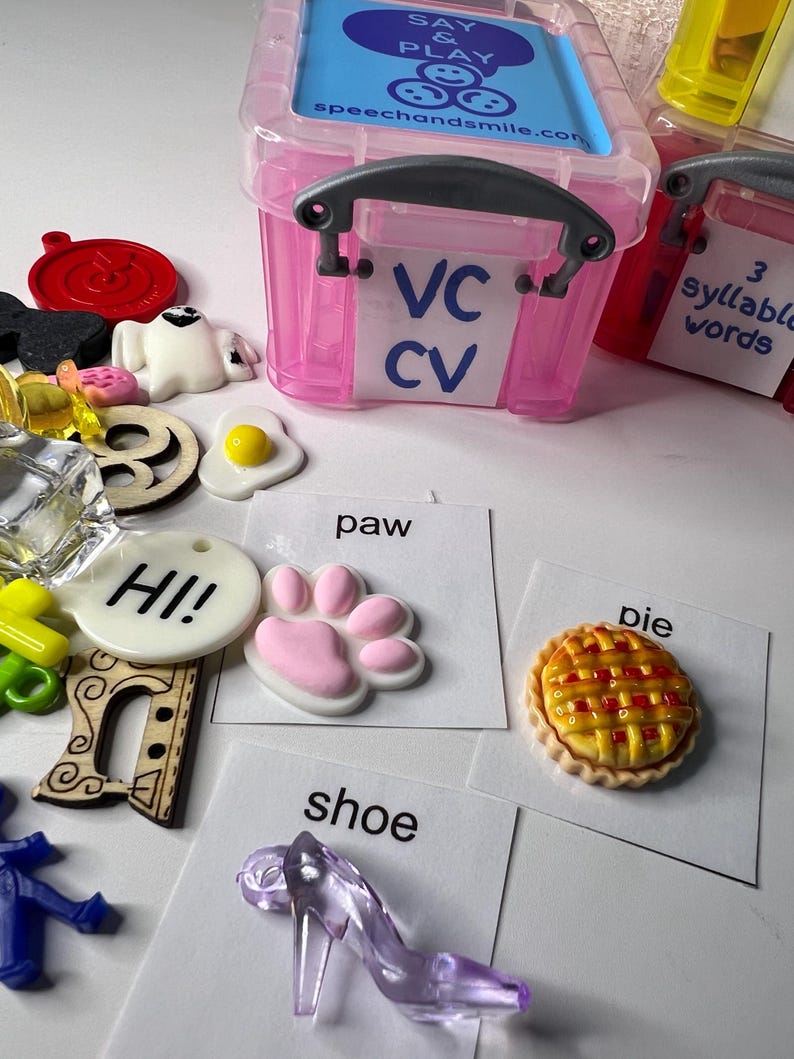 Mini Object Words for Speech Therapy Apraxia Objects Cv-vc, Cvc, Cvcv ...