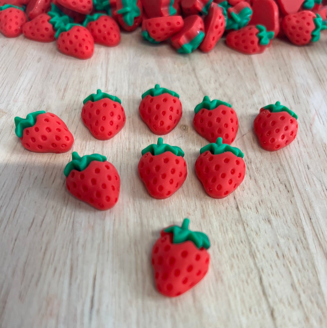 Mini STRAWBERRY Object-food Theme Objects-resin - Etsy