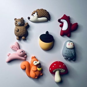 Set of 8 Miniature Forest Animal Trinkets the Mitten Book Objects ...