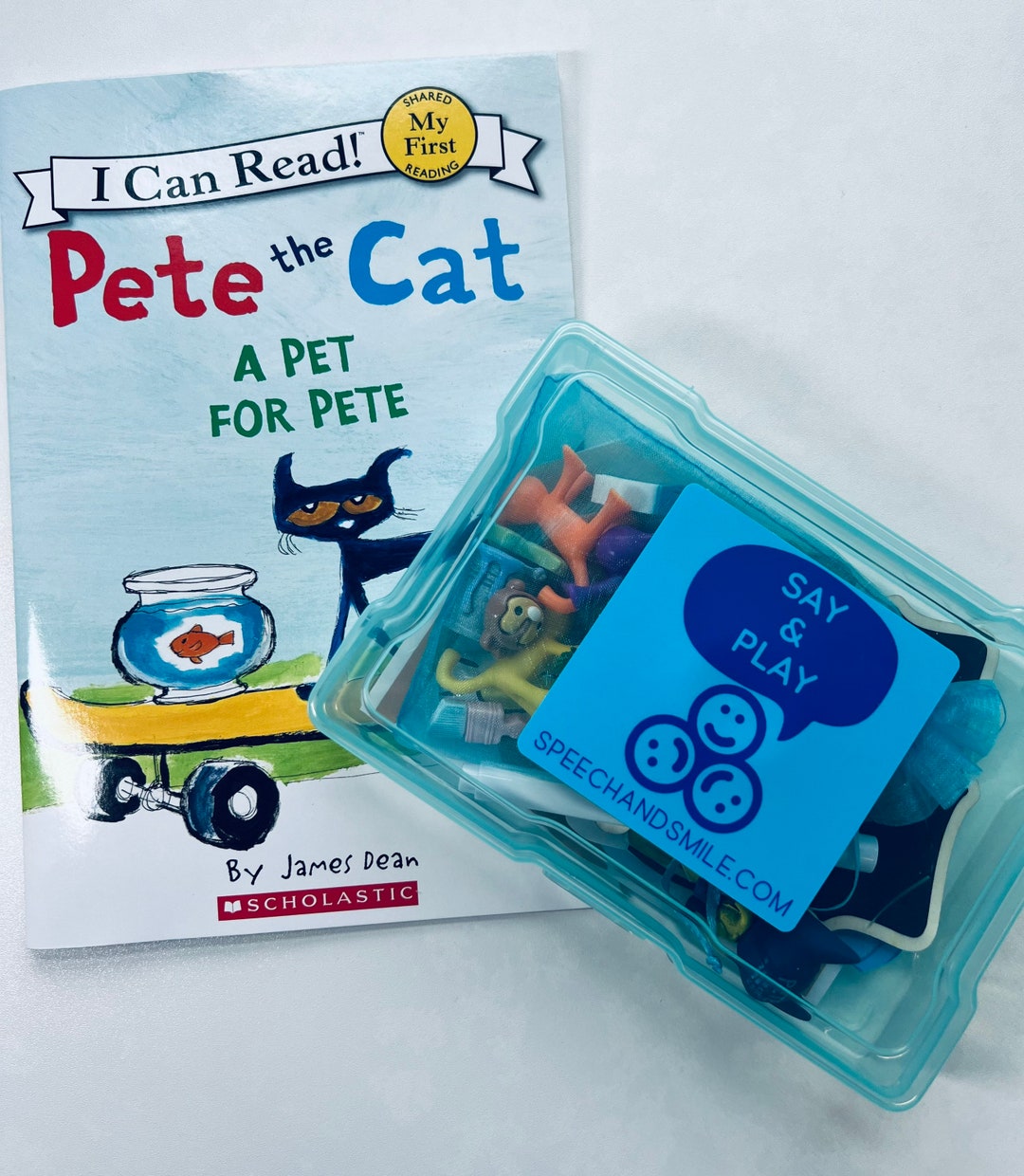 A Pet for Pete Book Objects Pete the Cat Story Kit Speech Therapy Mini ...
