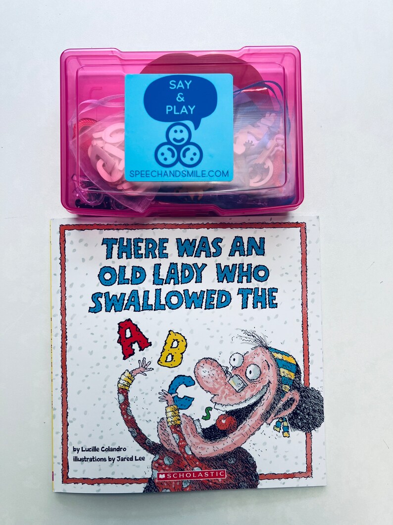 There Was an Old Lady Who Swallowed the Alphabet Book-story - Etsy