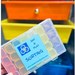 Color Sorting Objects in Case- Sorting Activity-rainbow Trinkets for ...