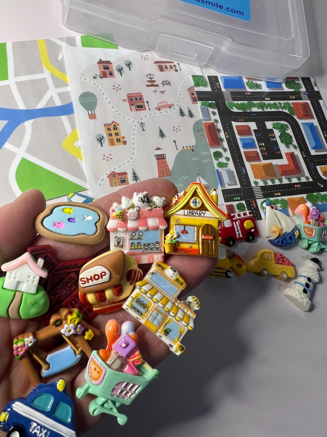 Around the Town Task Box Community Helpers Mini Objects Speech Therapy ...