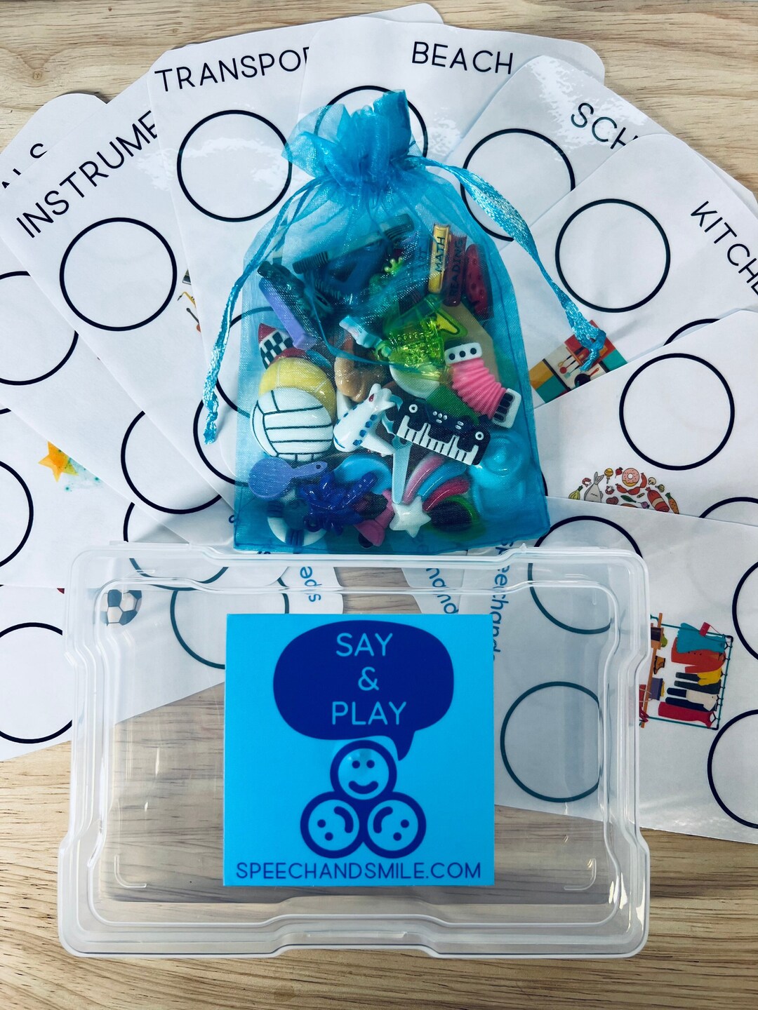 Sorting Task Box With Mini Objects Speech Therapy Activity Box Language ...