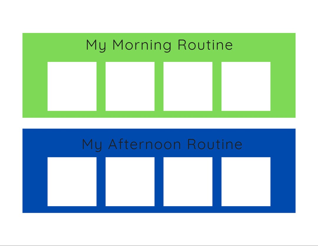 Visual Schedule Strips Digital Download-routine Chart-to Do Chart ...