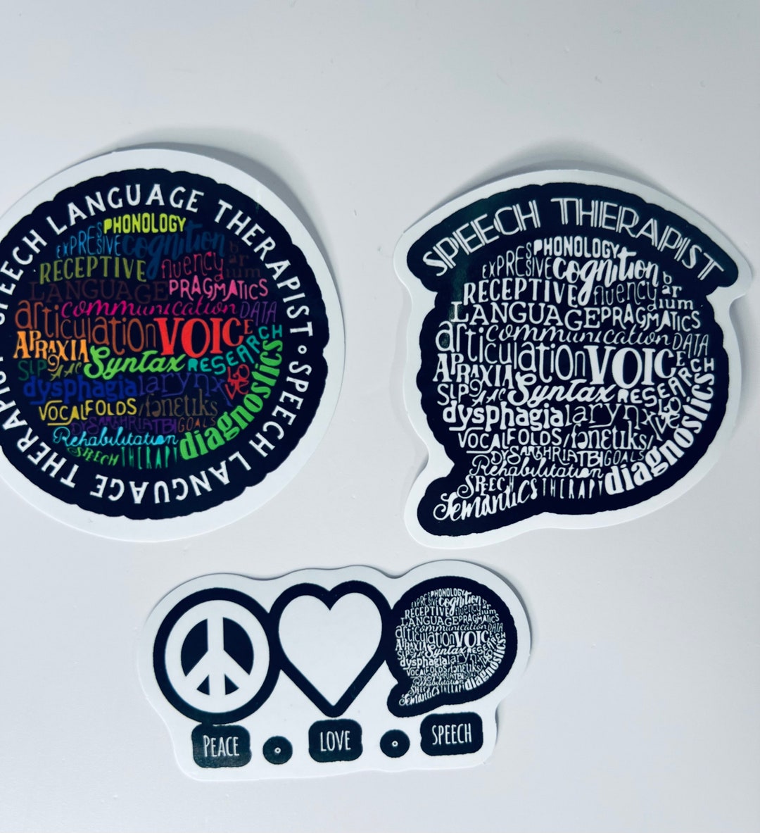 SLP Sticker Bundle 3 Speech Therapy Stickers for SLP Laptop Water ...