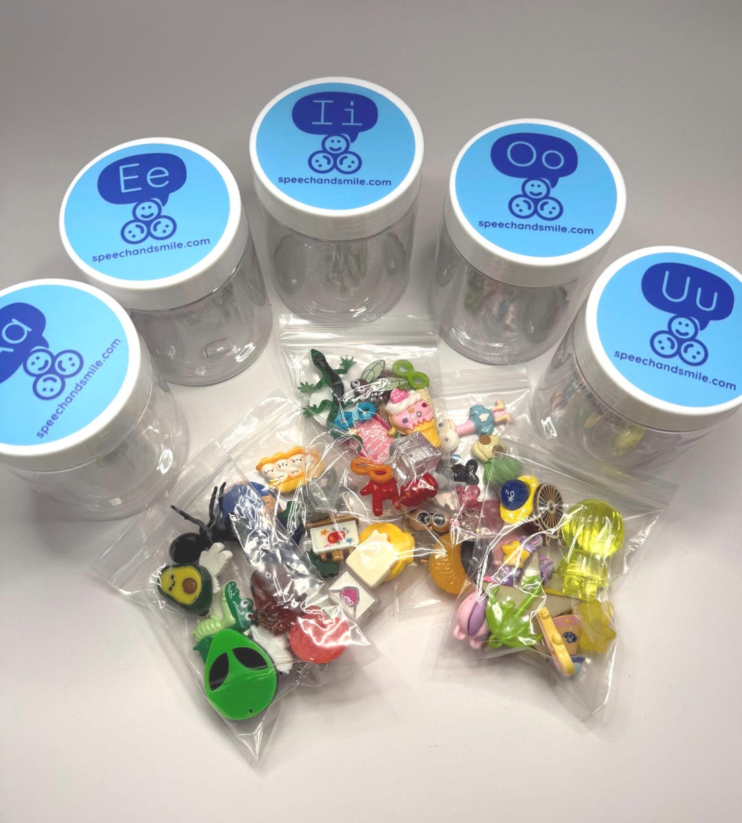 Vowel Mini Objects – Set of Short & Long Vowel Trinkets in Jar With Cue ...