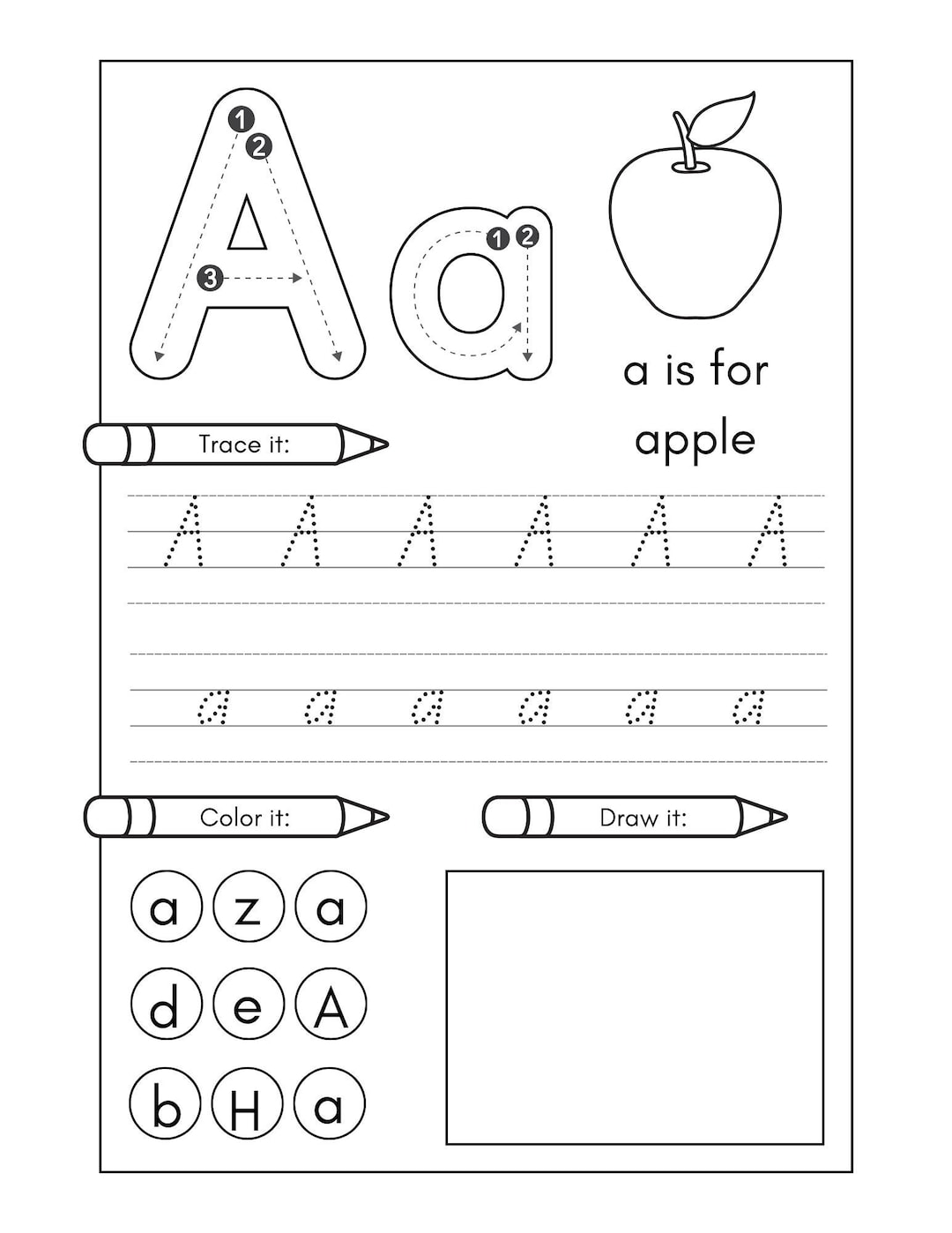 26 Alphabet Worksheets Book Companion Trace the Alphabet Worksheet for ...