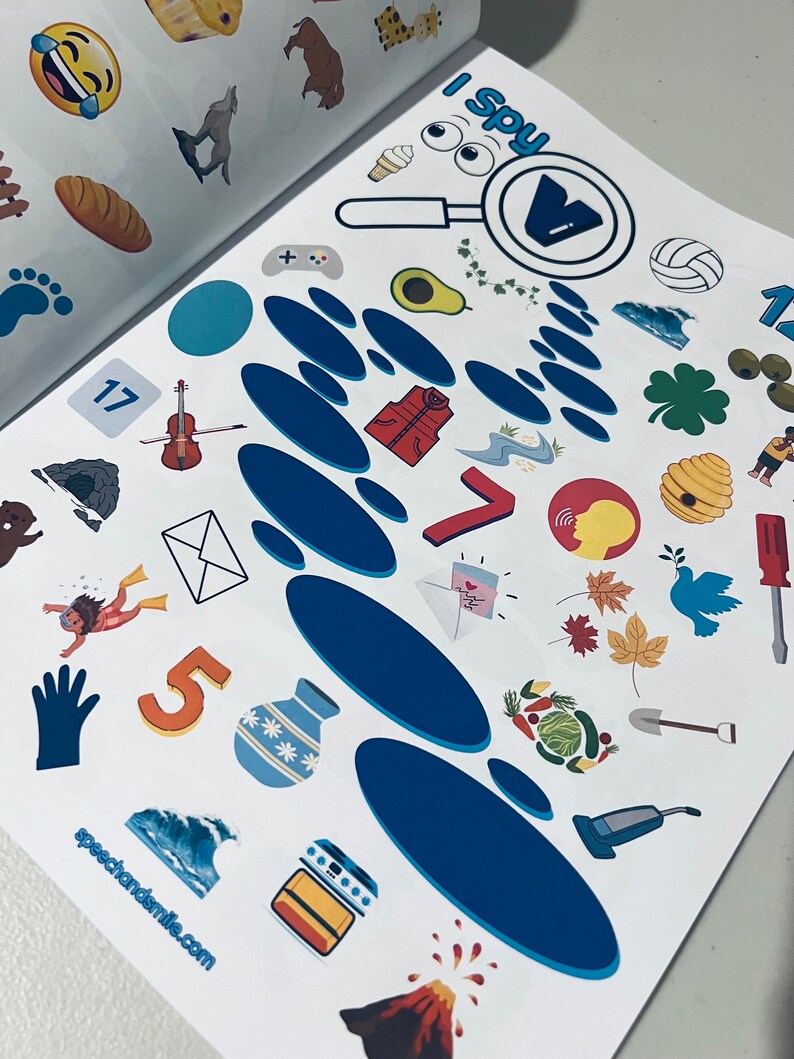 Speech Therapy Activity Book I Spy Paths Speech Sounds Say and Spy All ...