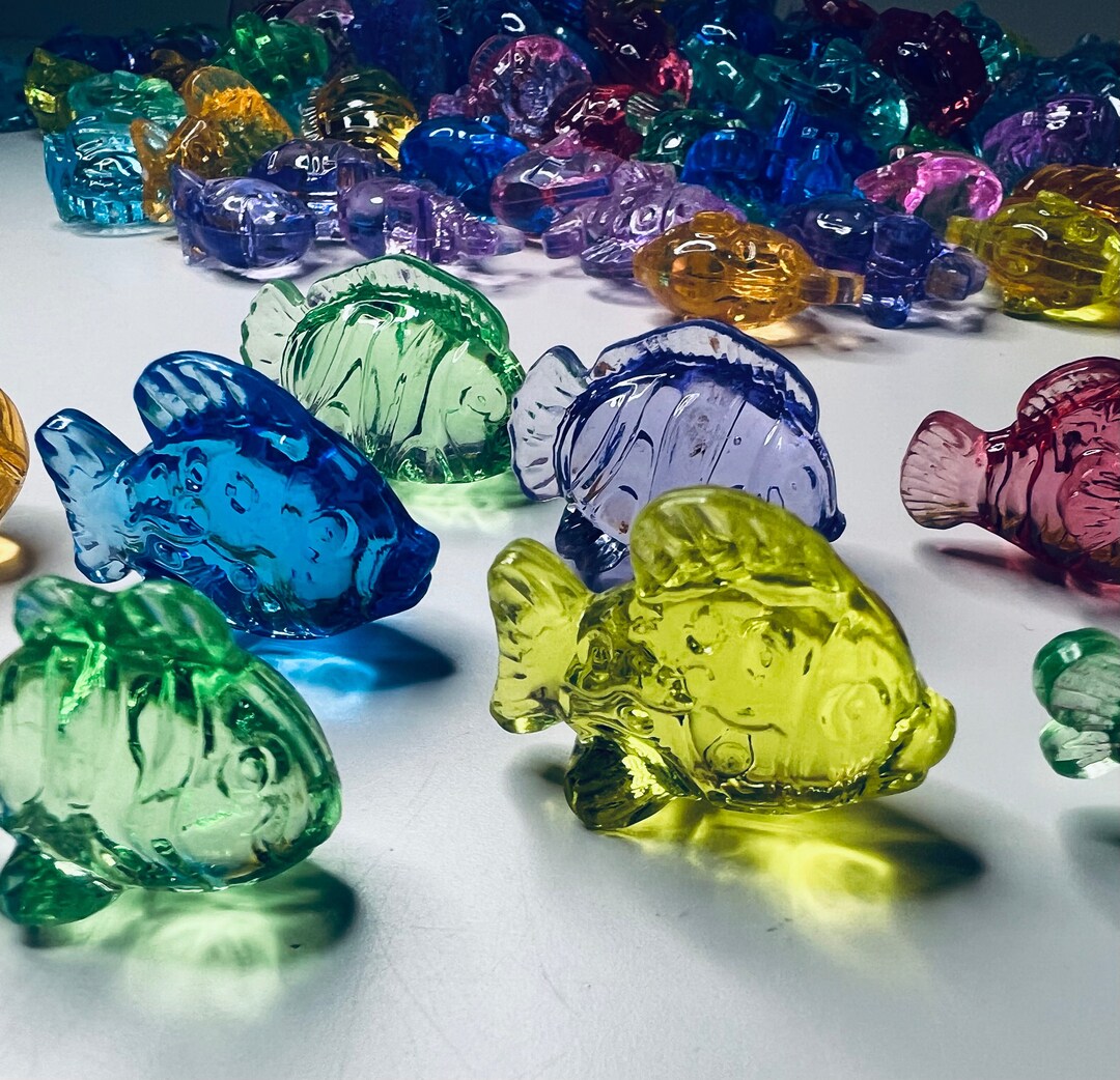 Colorful Mini Fish Trinkets Fish Mini Objects Speech Therapy Acrylic ...