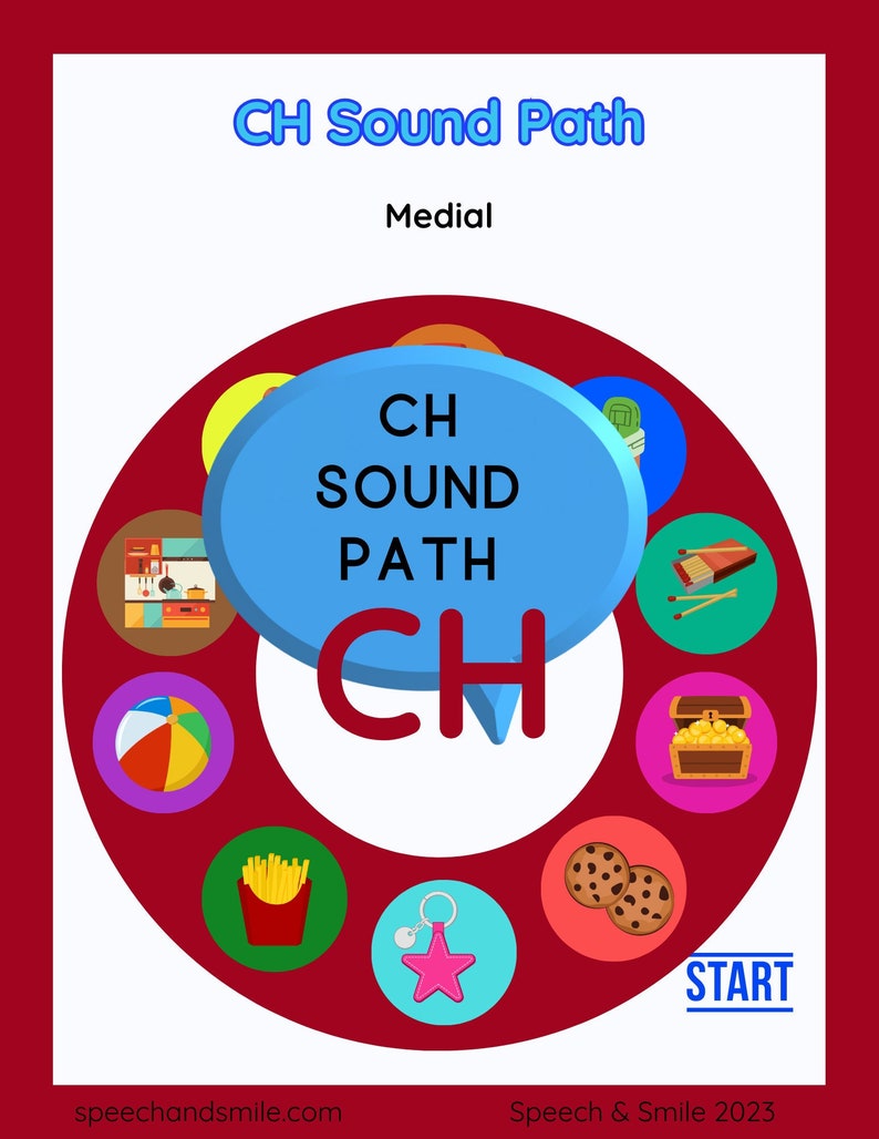 CH Sound Worksheet-sound Path /ch/ Speech Therapy-articulation Games ...
