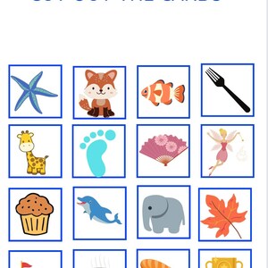 F and V Sounds Printable Bingo Matching Game-printable Speech Therapy ...
