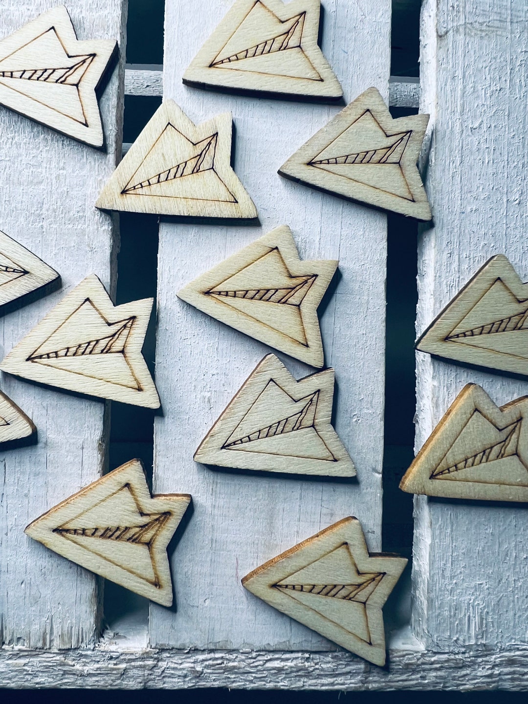Airplane Woodcut Shape Object Miniature Paper Plane Trinkets Speech ...