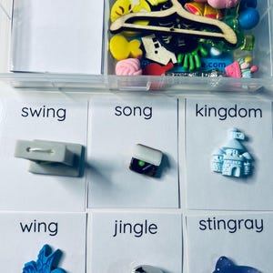 Speech Therapy Mini Objects Set of Trinkets With Cards PICK YOUR SOUND ...