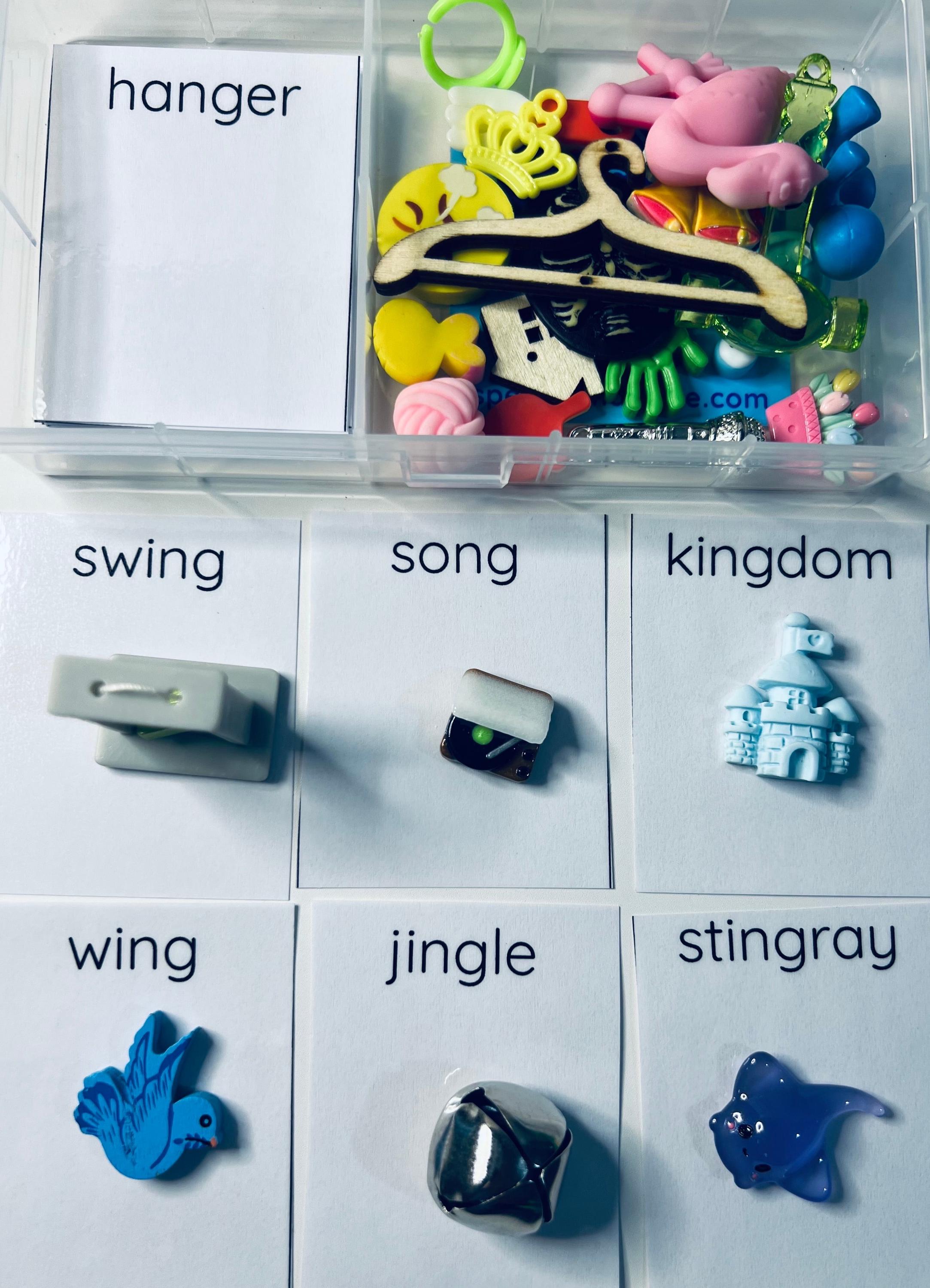 Speech Therapy Mini Objects Set of Trinkets With Cards PICK YOUR SOUND ...
