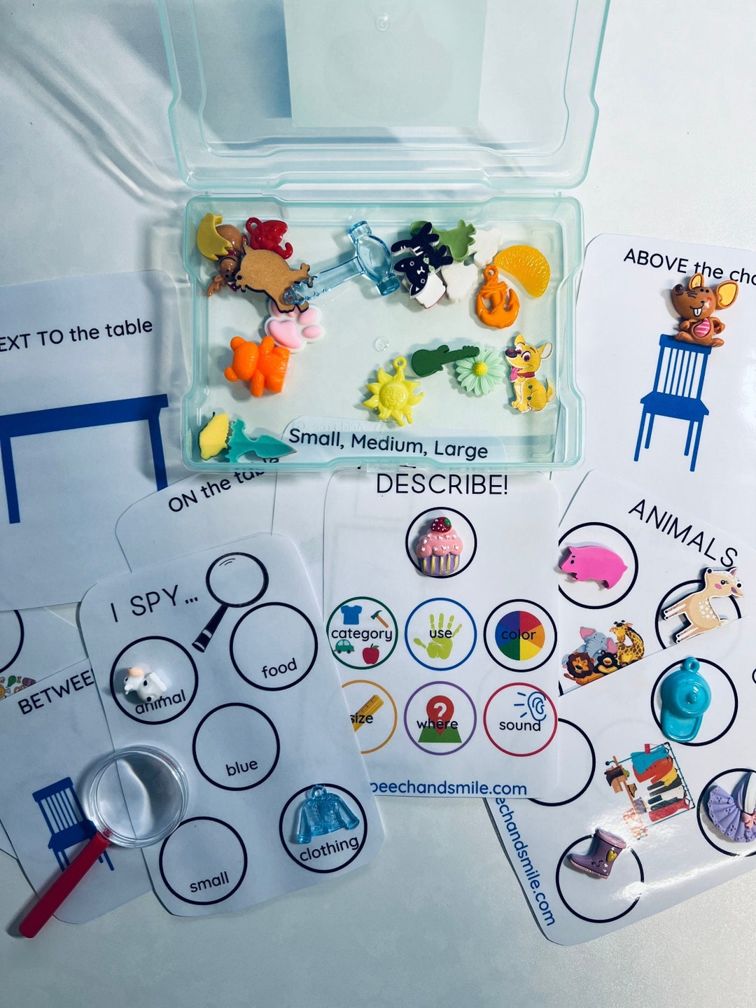 LANGUAGE Task Box With Mini Objects Speech Therapy Activity Box ...