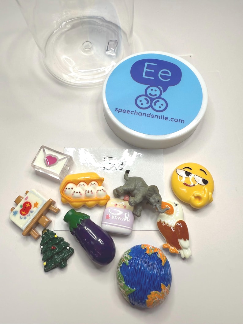 Vowel Mini Objects – Set of Short & Long Vowel Trinkets in Jar With Cue ...