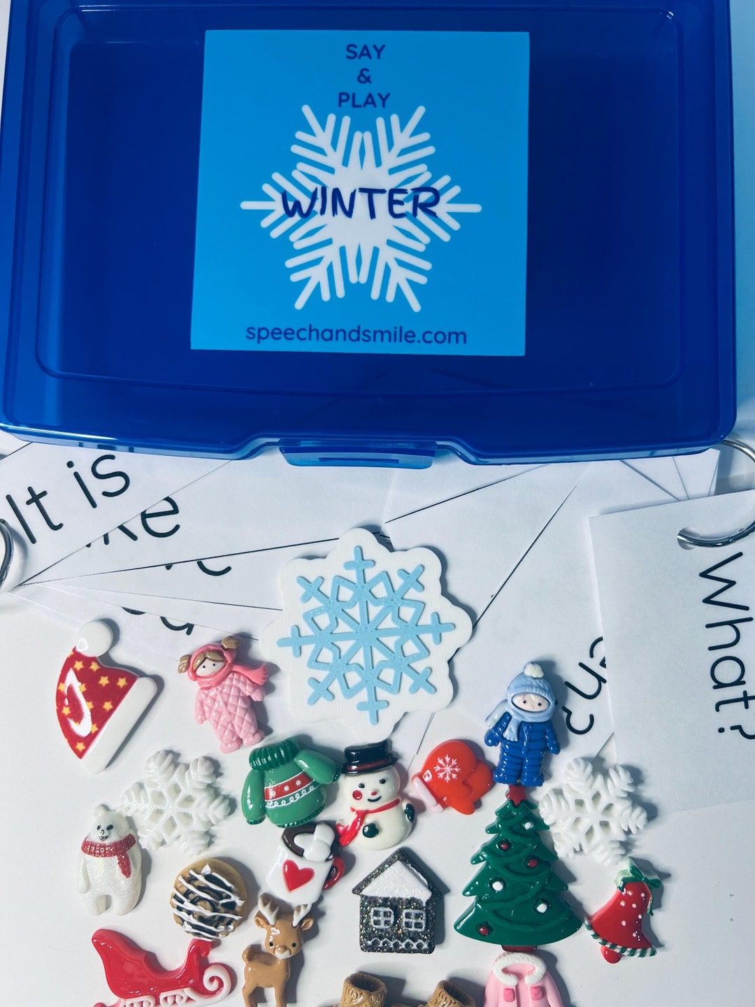 Winter Mini Objects Language Task Box Speech Therapy Minis Winter Theme ...