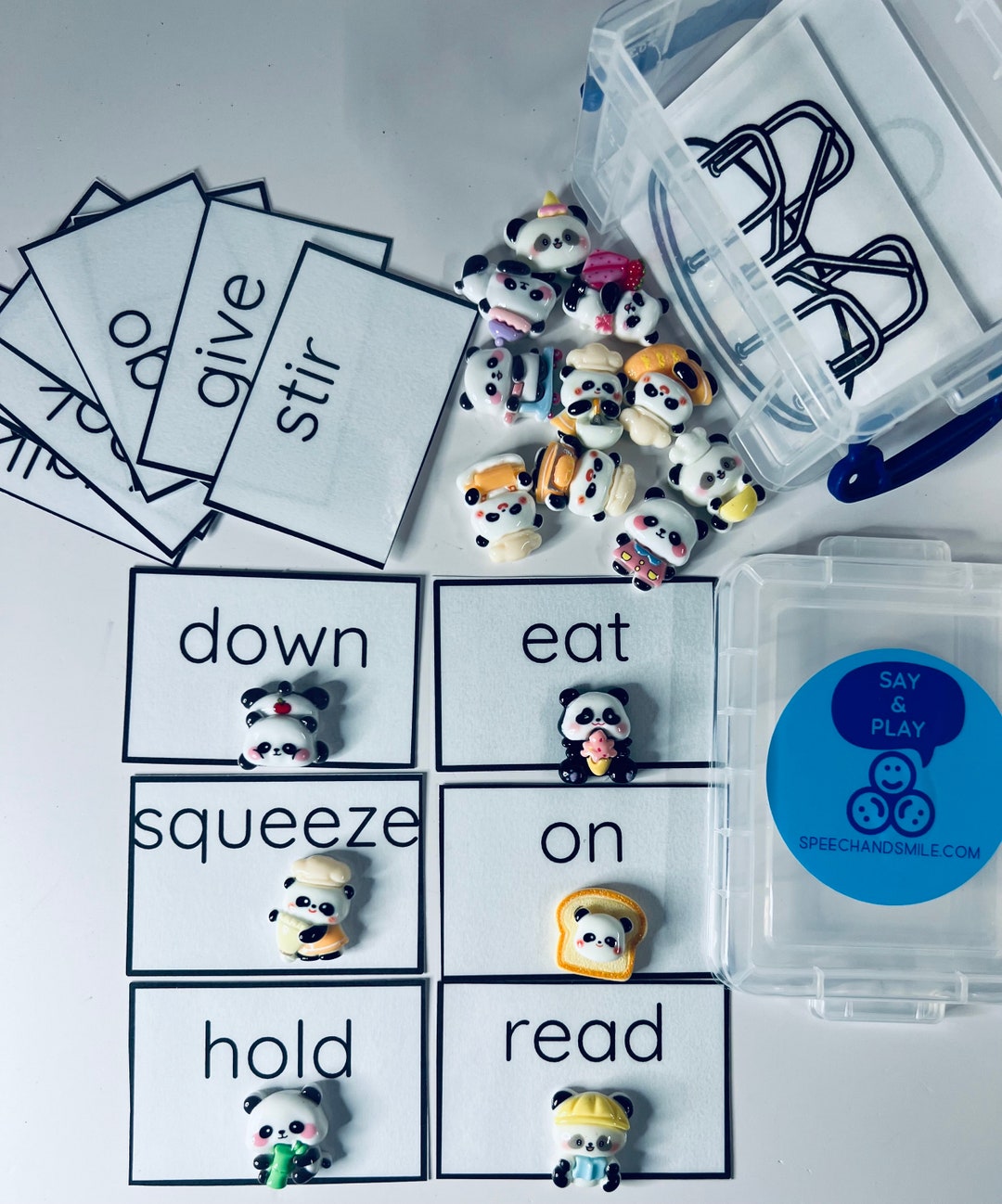 VERB Mini Objects Speech Therapy Task Box Language Concepts Box Speech ...