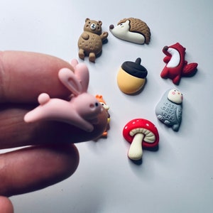 Set of 8 Miniature Forest Animal Trinkets the Mitten Book Objects ...