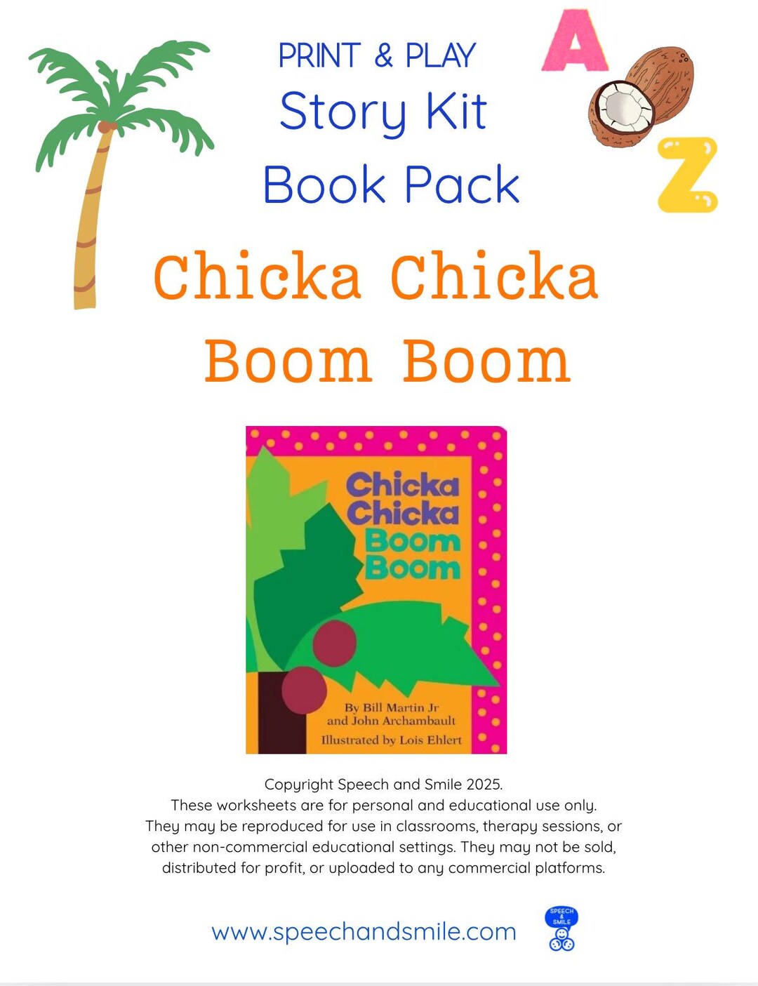 Say and Play Story Kit Book Pack – Chicka Chicka Boom Boom Companion ...