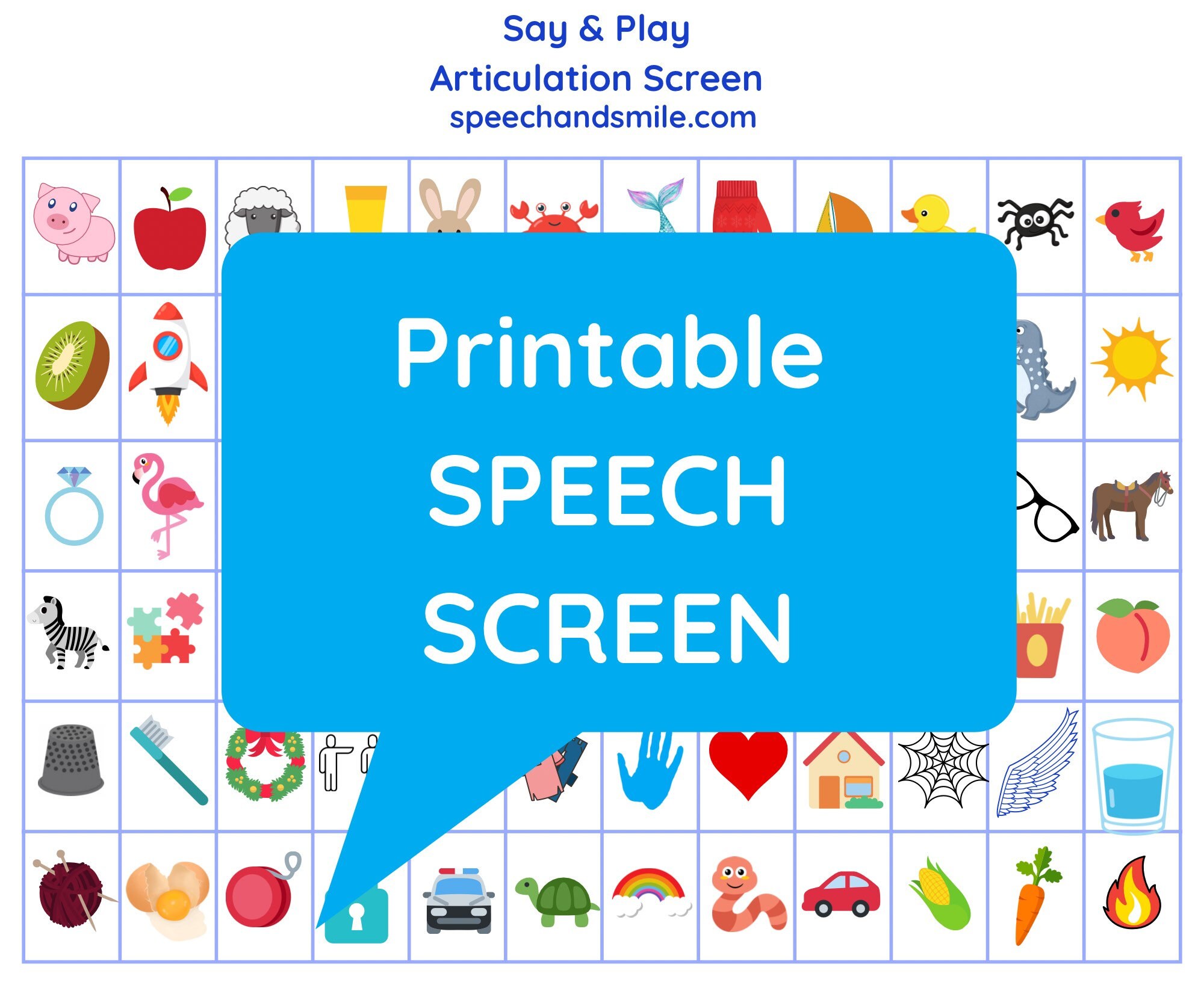 Speech Screen-printable Speech Screen With Pictures-digital Speech ...