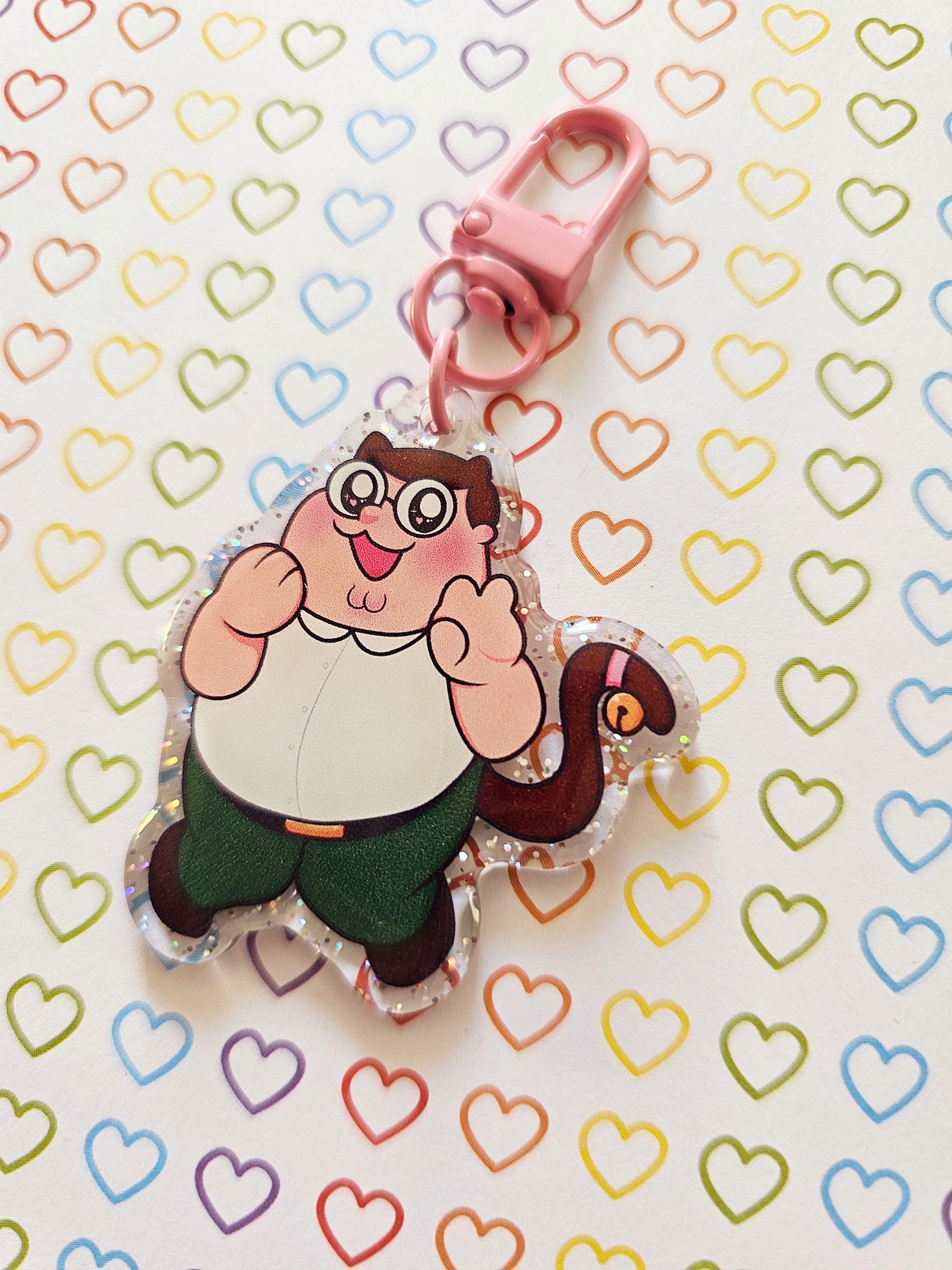 Kawaii Peter Griffin Family Guy Fat Man Acrylic Glitter Keychain ( Read ...