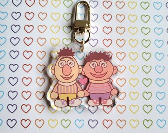 Bert and Ernie Keychain - Etsy