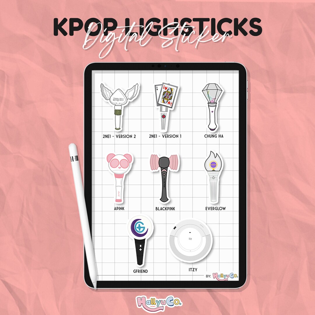 KPOP Lightsticks Digital Stickers, Digital Planner Stickers, Digital ...