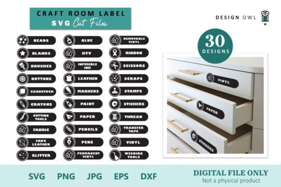 Craft Room Svg Organization Cricut Instant Download - Etsy