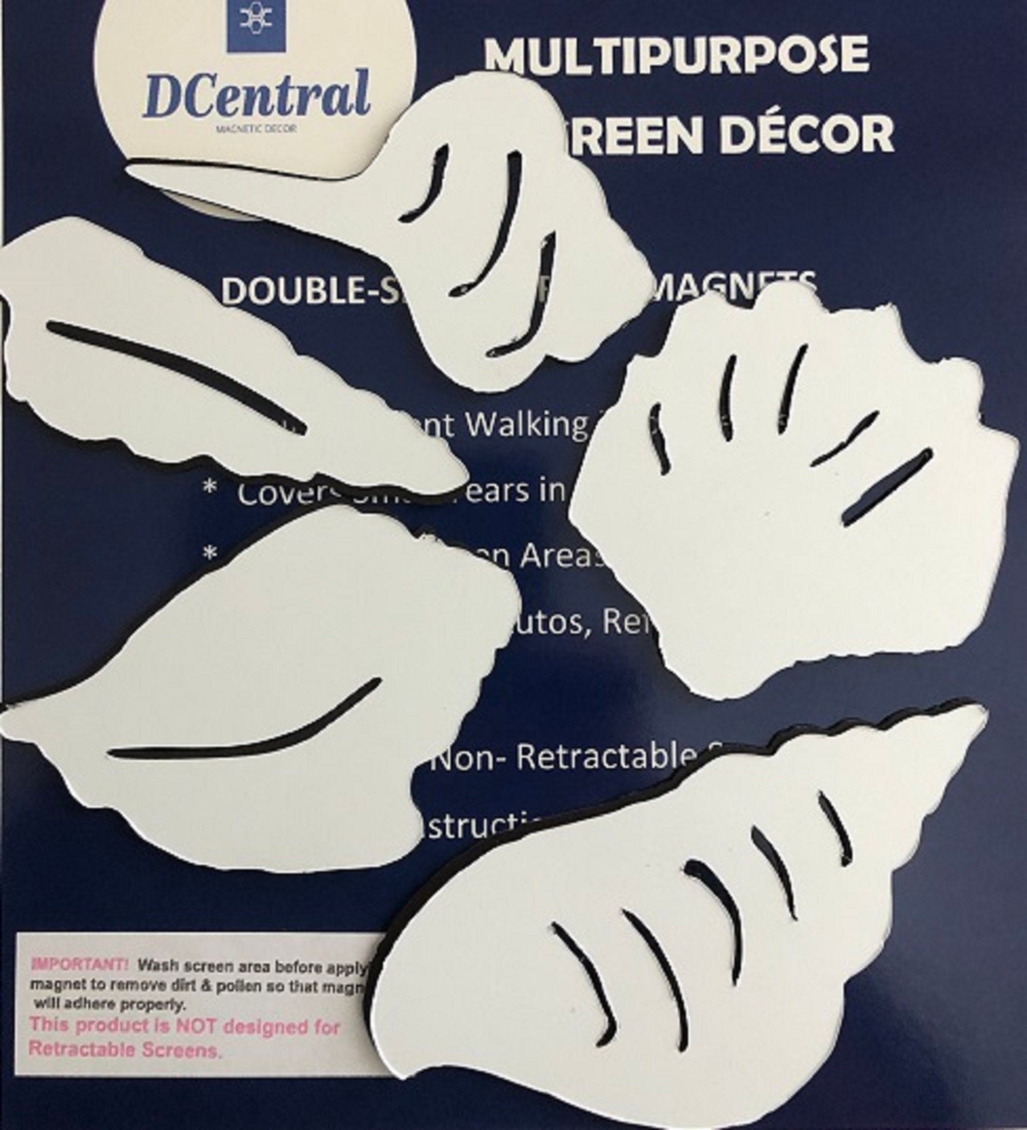 Sea Shells Flexible Screen Magnet;double-sided. Bright White - Easier ...