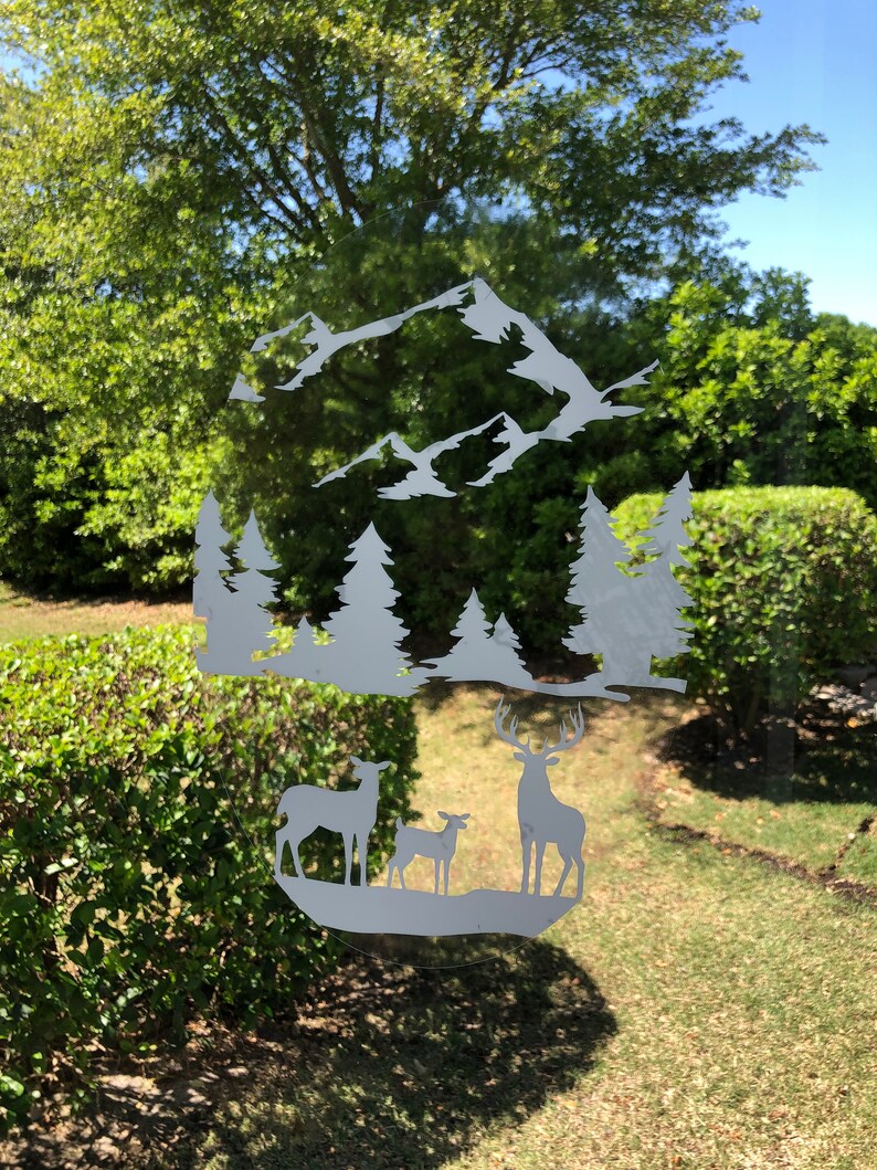 Bird & Buttterfly - Decorative Window Cling Vinyl “etched” Glass Decal ...