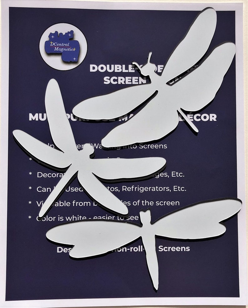 Three Dragonflies Screen Magnets Flexible Safety - Etsy