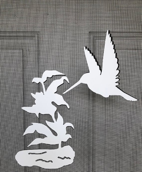 Hummingbird and Flowers Flexible Screen Magnet: Double-Sided | Etsy