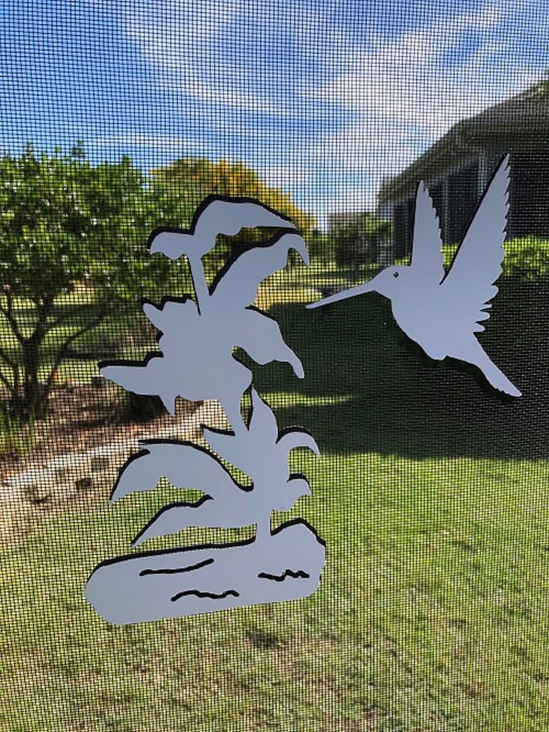 Hummingbird and Flowers Flexible Screen Magnet: Double-sided - Etsy
