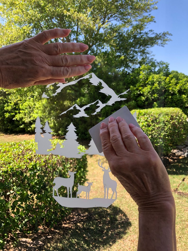 Palm Tree Window Cling Vinyl etched Glass Cling Decal 8 X - Etsy