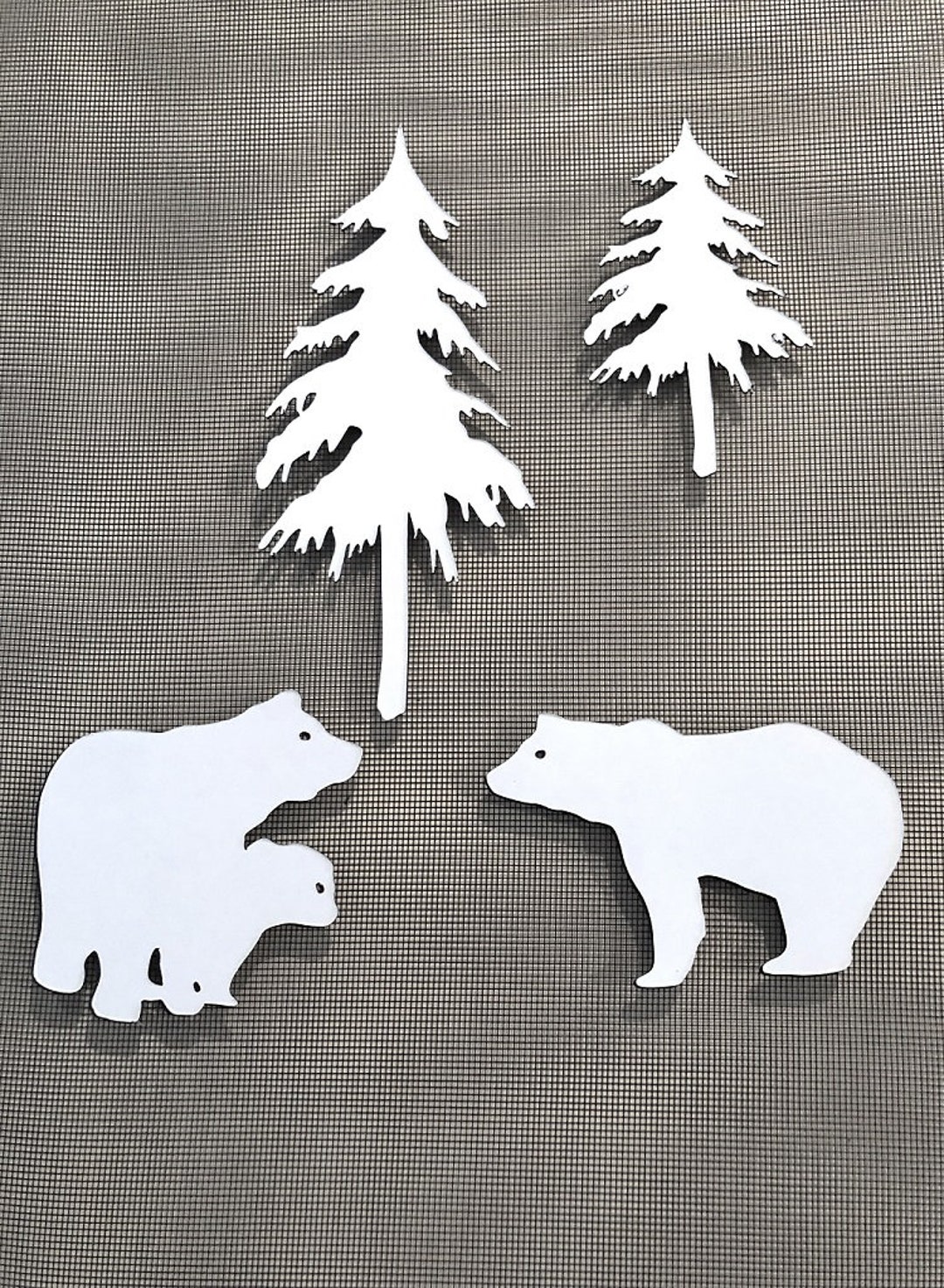 Dcentral® Bear Family Flexible Safety Screen Magnets: Double-sided ...