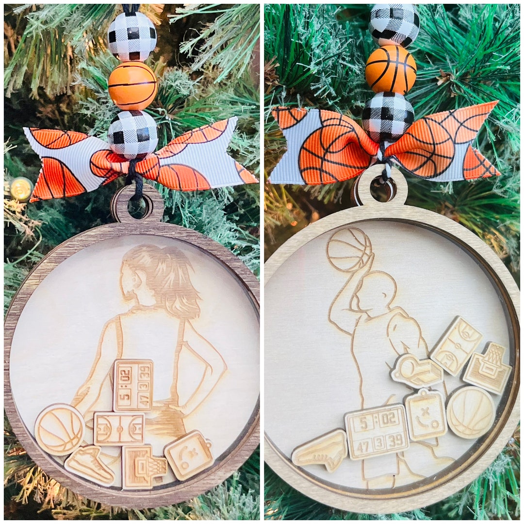 Basketball Shaker Ornament - Etsy