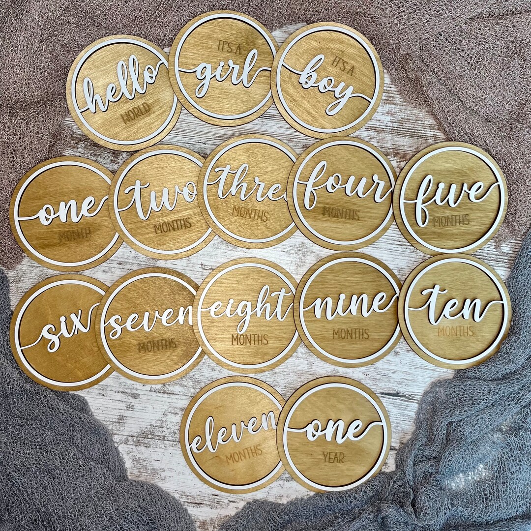 Classic Monthly Milestone Markers - Etsy