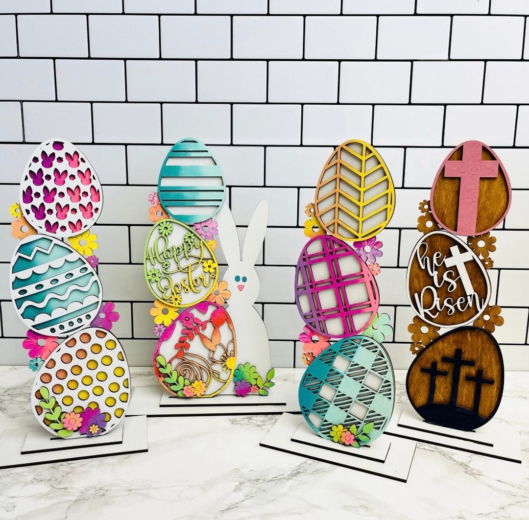 Easter Stacking Eggs - Easter Home Decor - Etsy