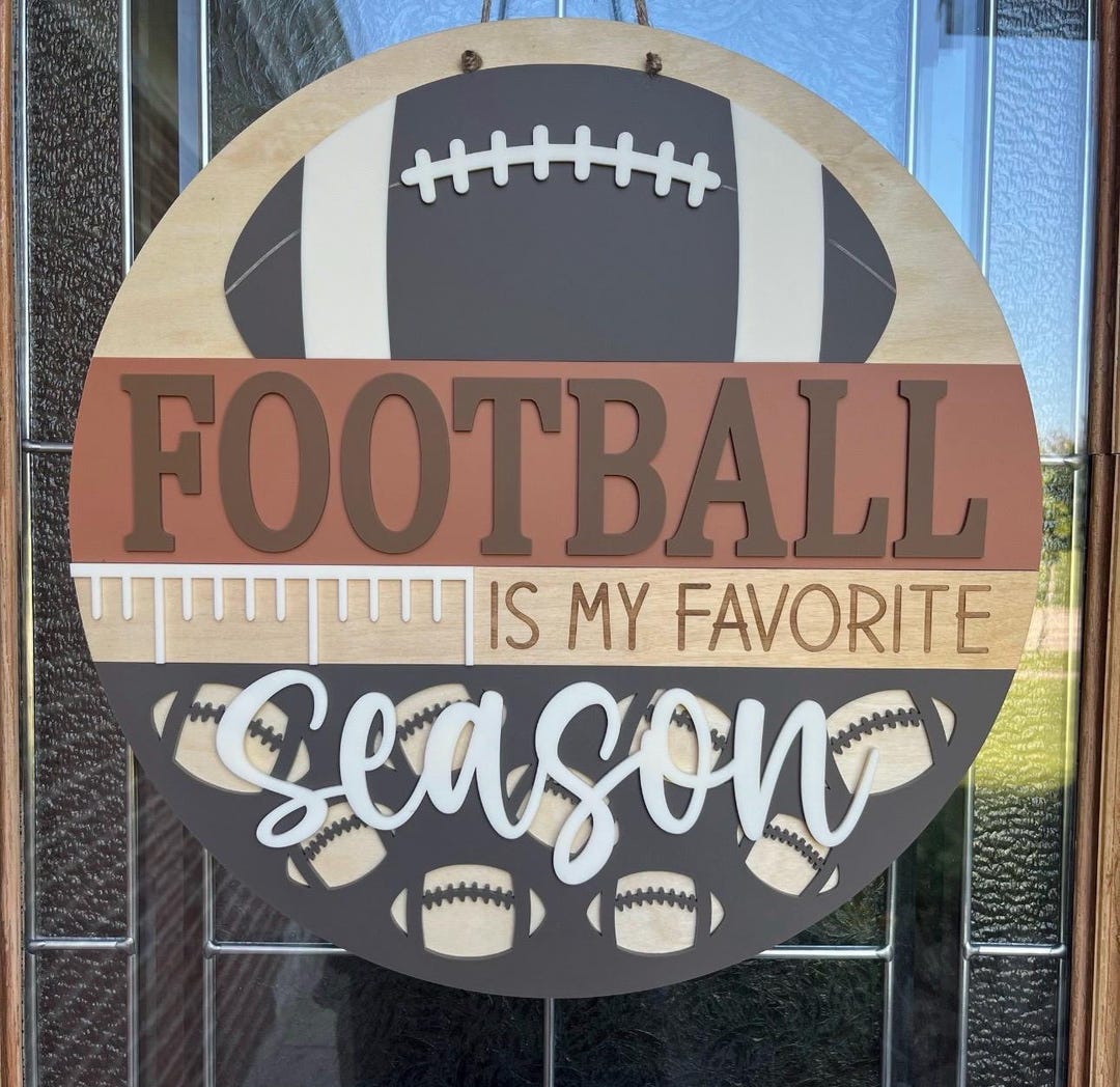 Football Door Hanger - Welcome Sign - Door Decor - Etsy